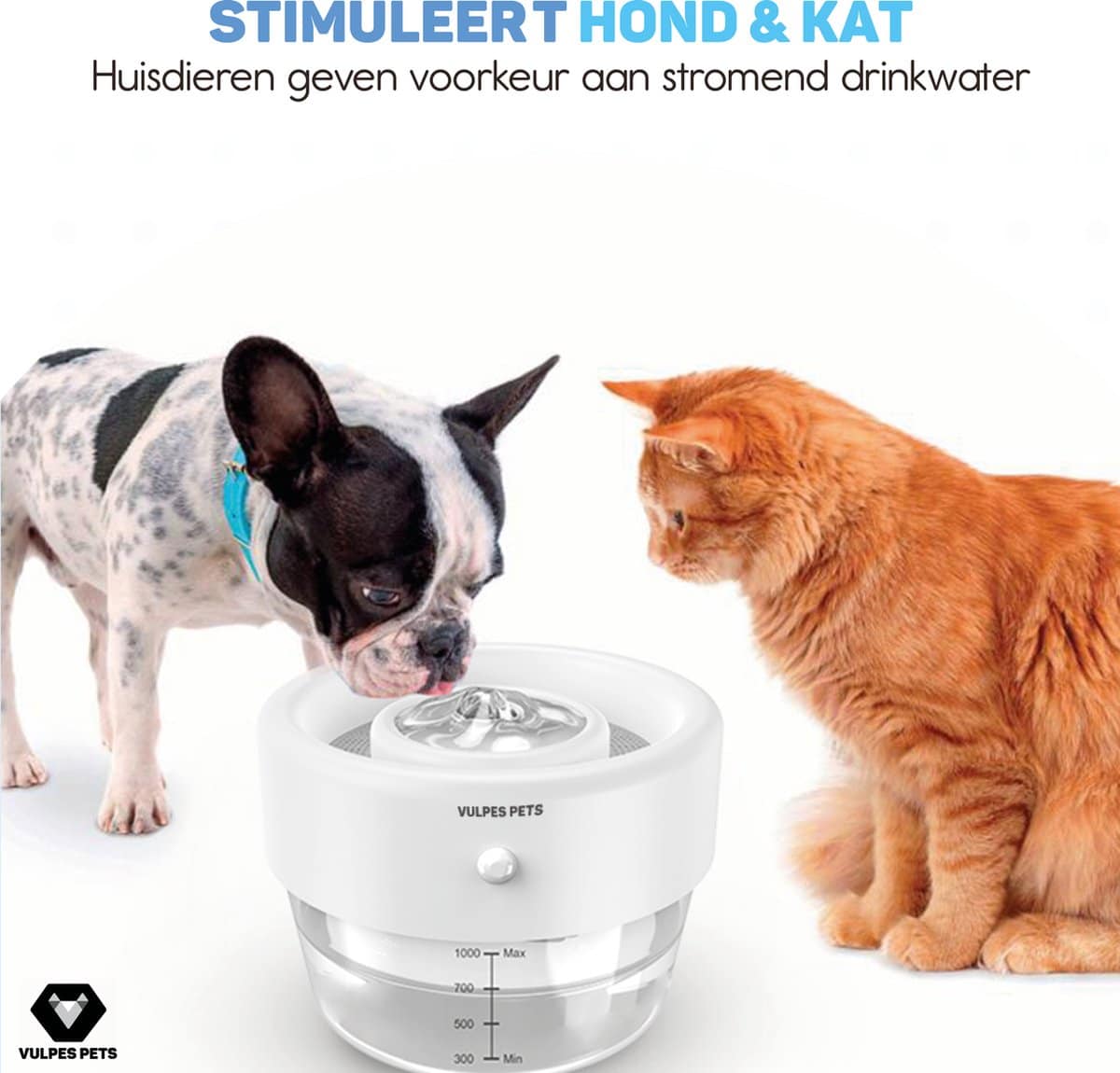 Drinkfontein voor Kat & Hond - Wit - Vulpes Goods