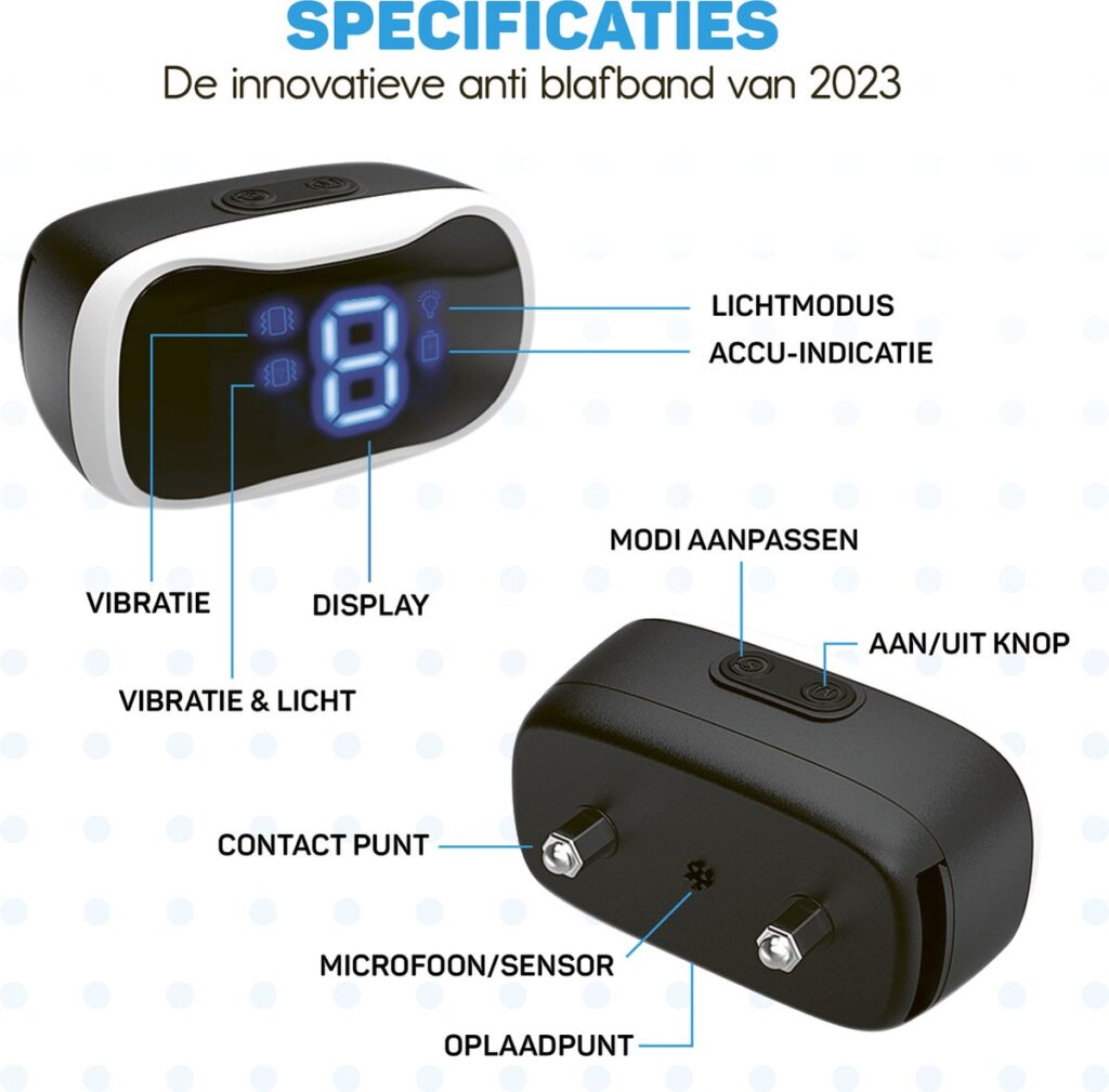 Anti Blafband PRO met LED halsband - Vulpes Goods