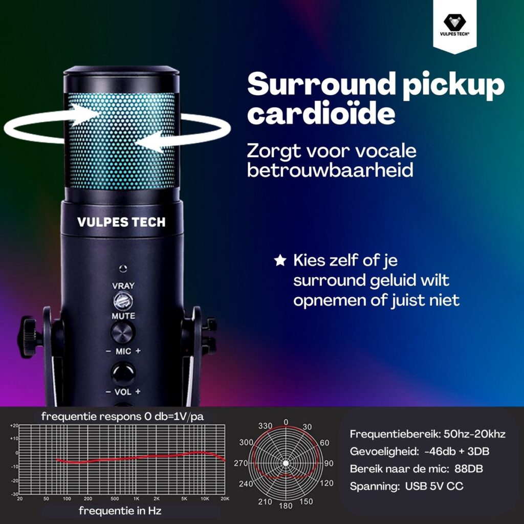 USB Microfoon met Standaard - Vulpes Goods