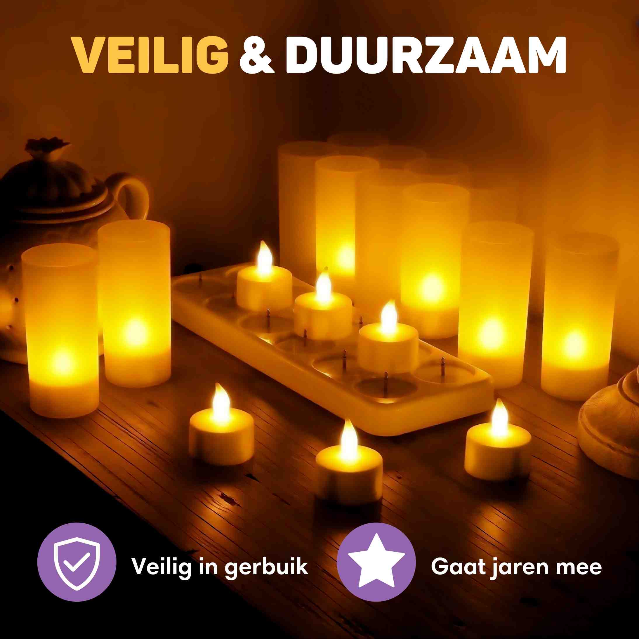 LED Kaarsen Oplaadbaar PRO Incl. Afstandsbediening - Vulpes Goods