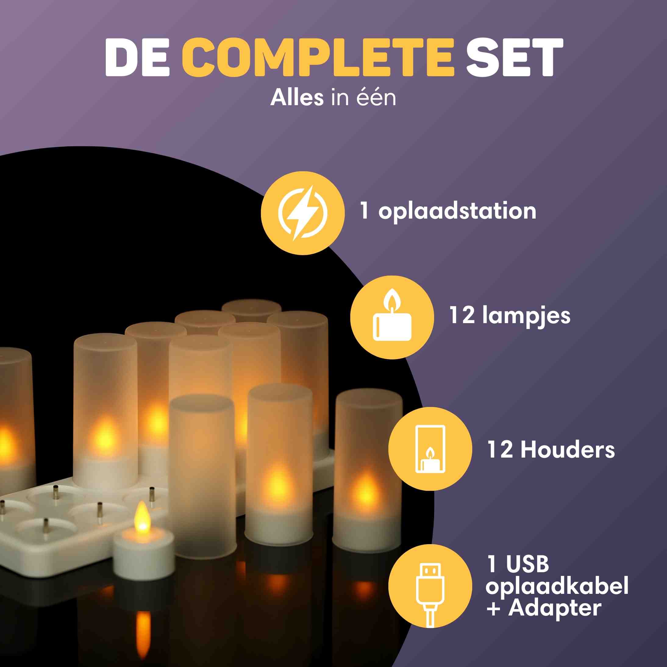 LED Kaarsen Oplaadbaar PRO Incl. Afstandsbediening - Vulpes Goods
