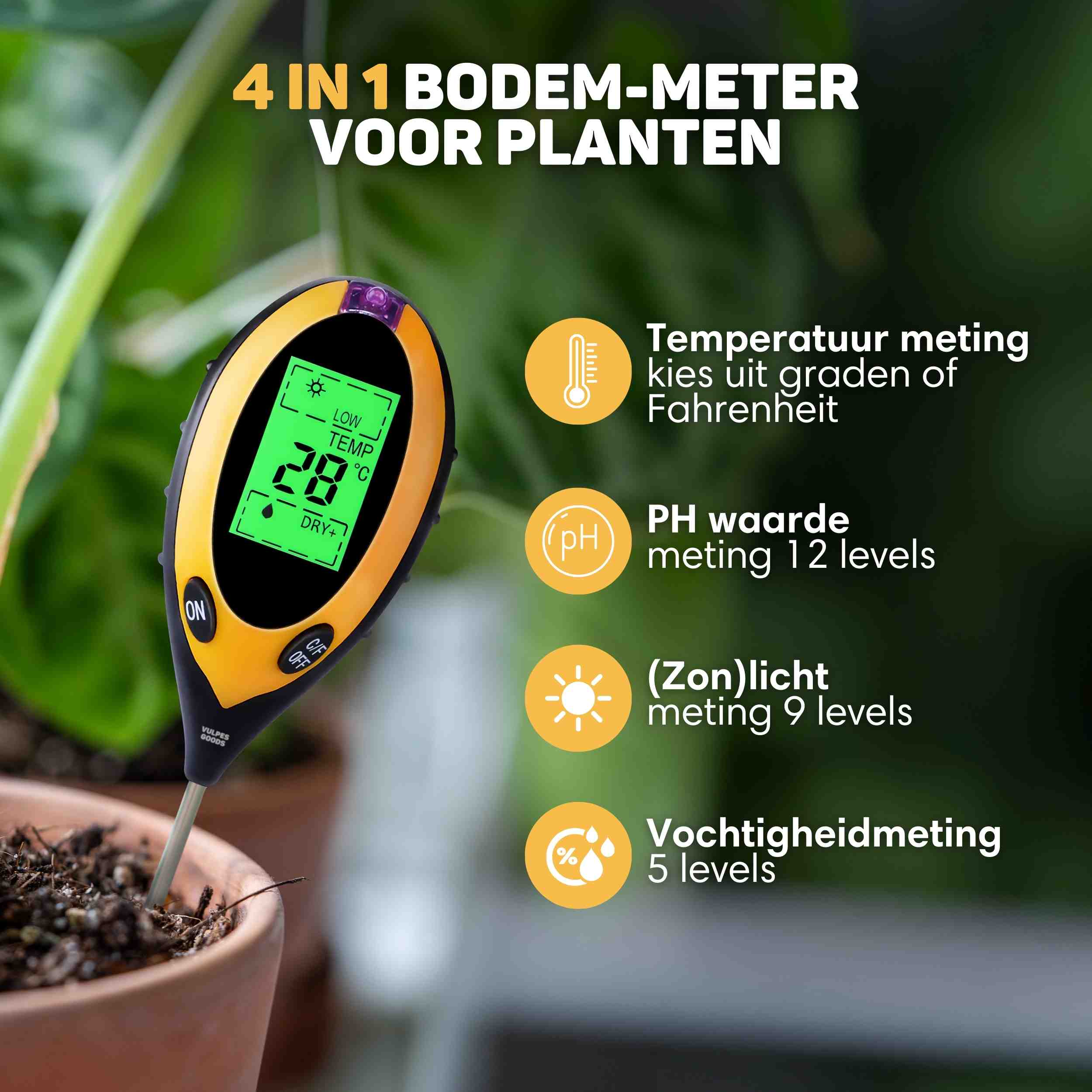 Vochtmeter Bodem Planten - Vulpes Goods