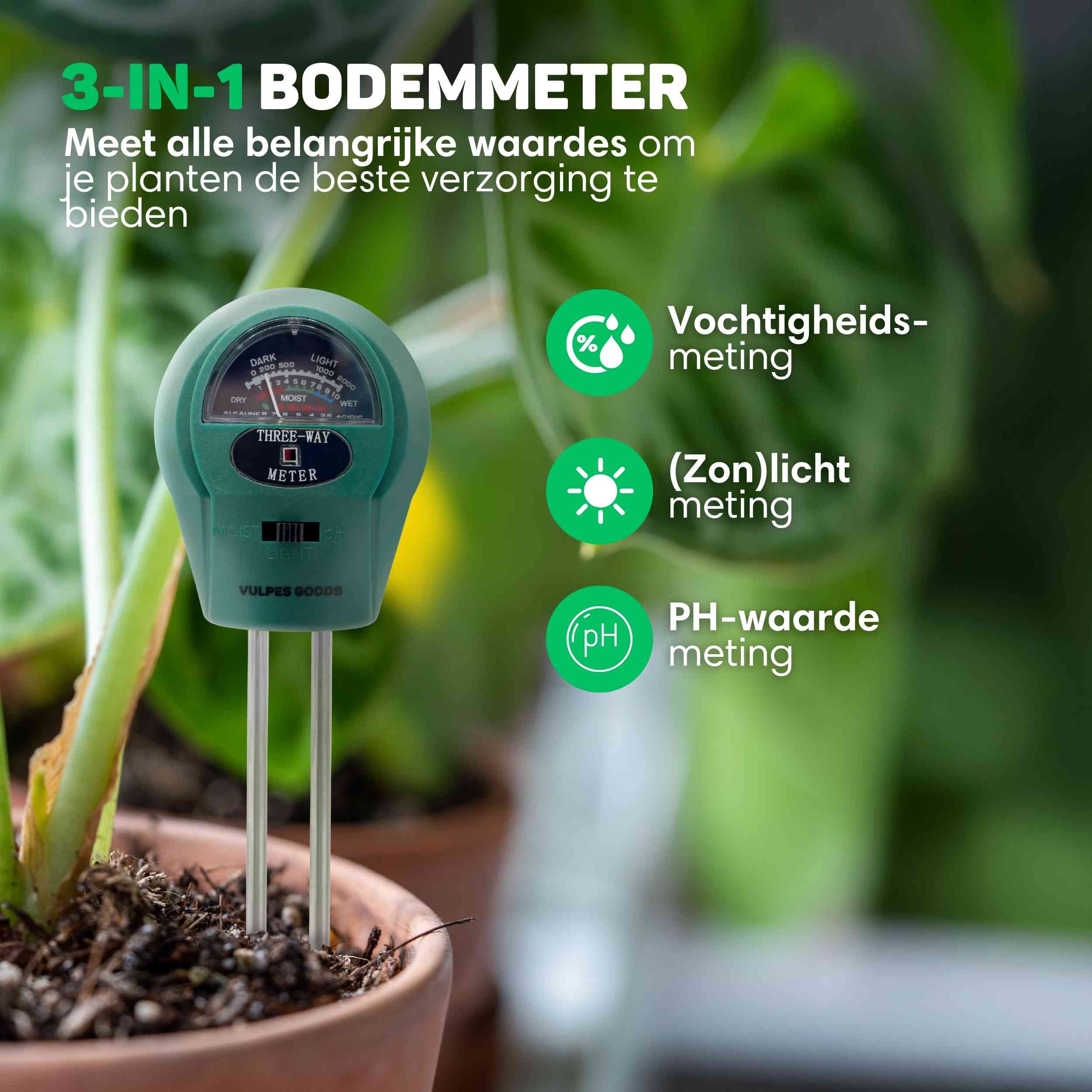 Vochtmeter Bodem Planten PRO - Vulpes Goods