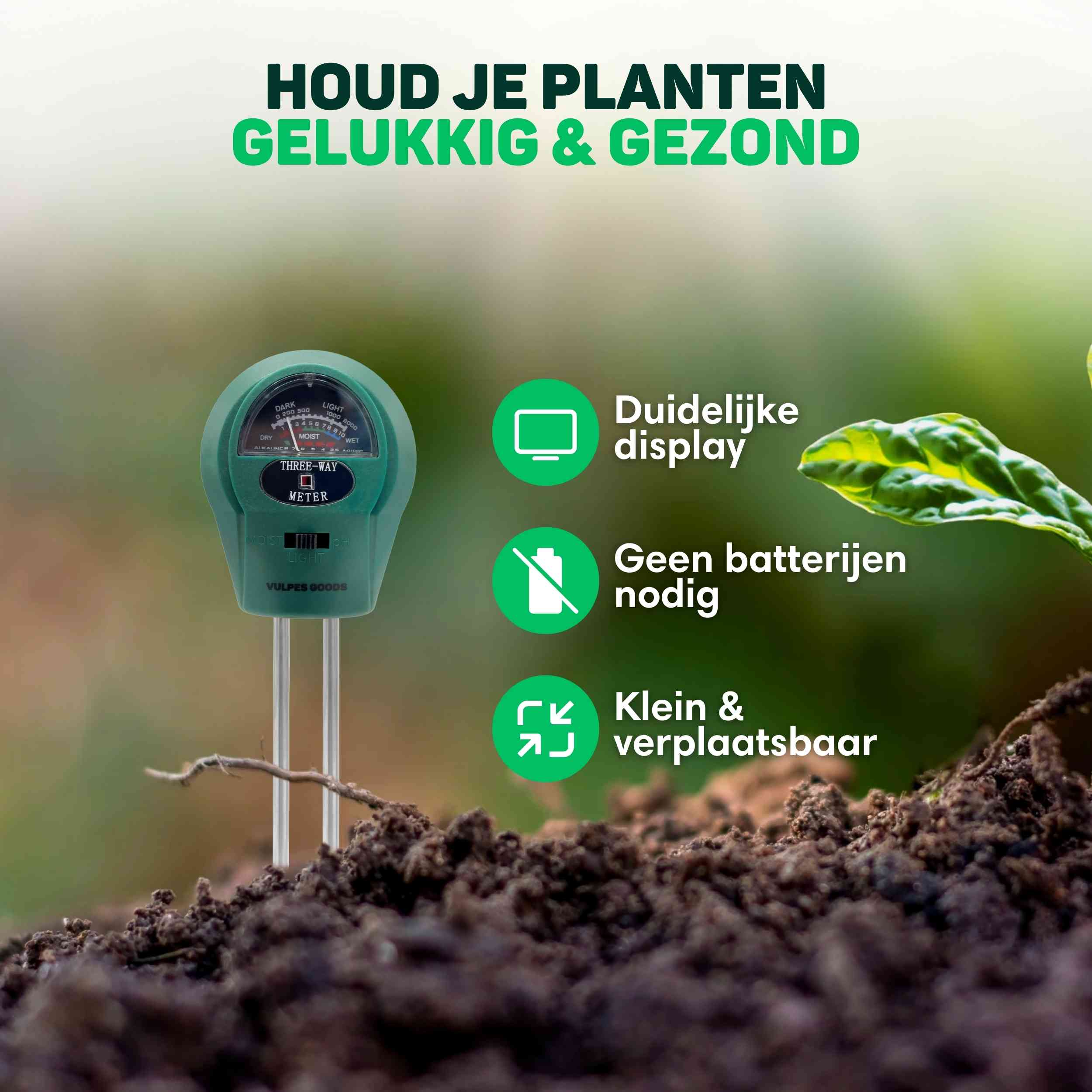 Vochtmeter Bodem Planten PRO - Vulpes Goods